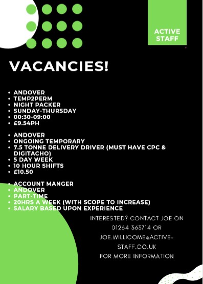 Vacancies - Active Staff